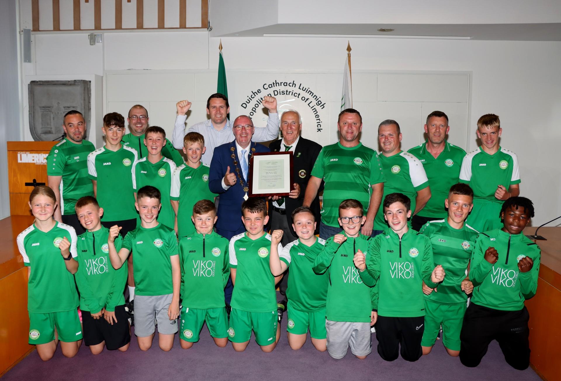 In Pictures: Young Limerick soccer stars receive top civic honour ...
