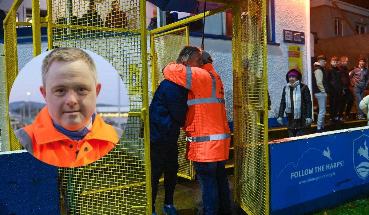 Ollie Horgan with huge embrace to Tommy Dullaghan as Ronan Roddy is ...