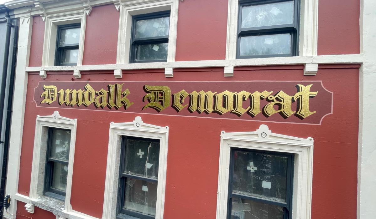 Historic Dundalk Democrat sign restored to former glory - Ireland Live