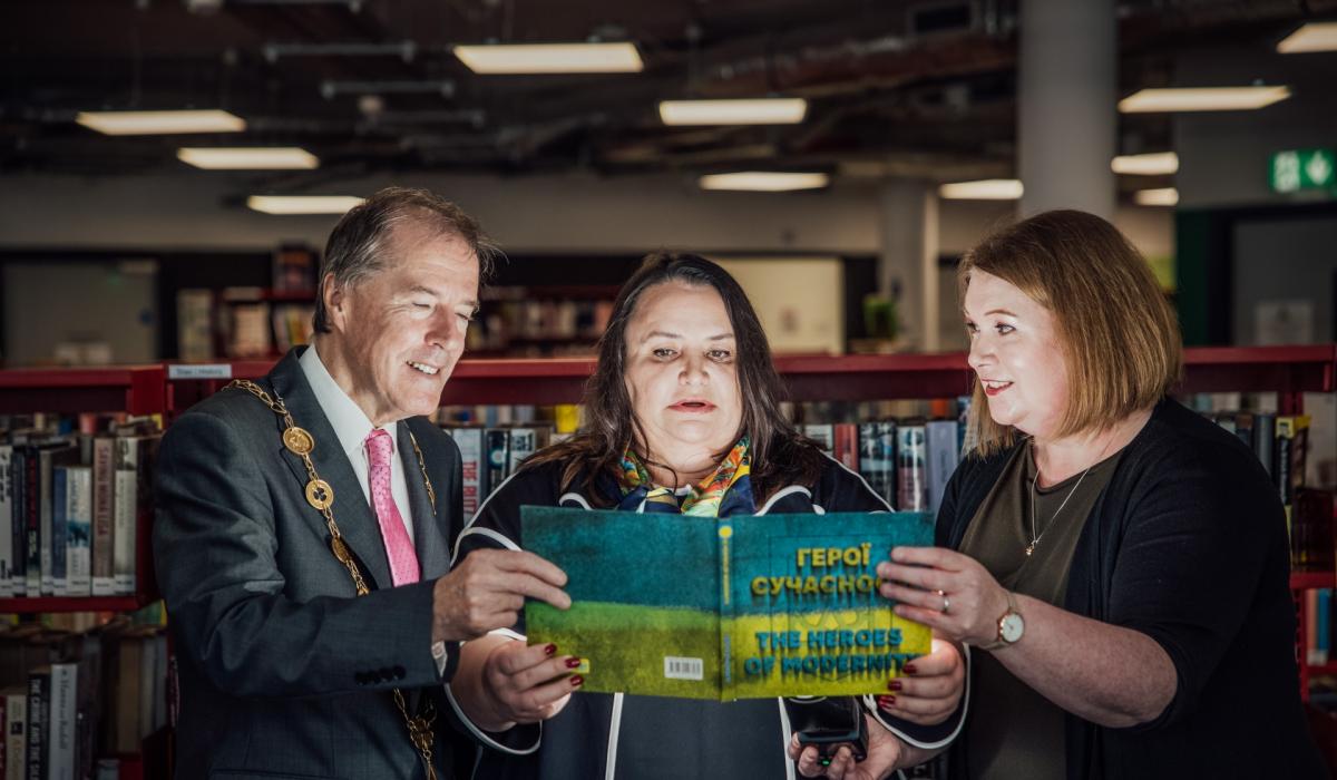 Ukrainian book shelf opens at Limerick City Library - Ireland Live