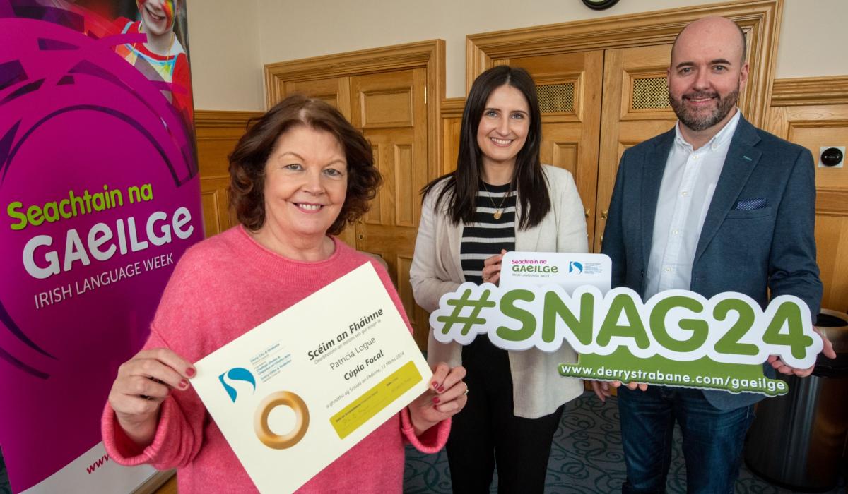 Mayor of Derry City and Strabane District Council awarded the fáinne ...