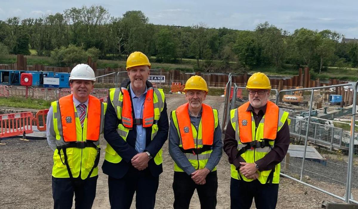 Infrastructure Minister views progress on Carnroe Weir Rehabilitation ...