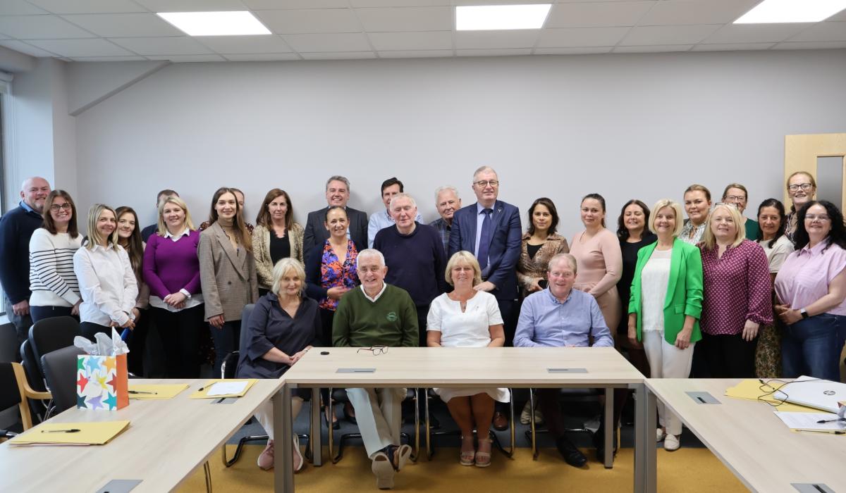 Patsy McGonagle crosses the finish line as Chair of DLDC - Ireland Live