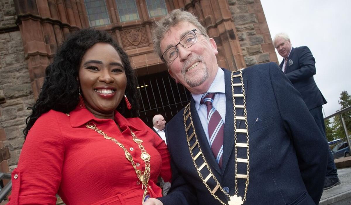 Mayor of Derry hosts Drogheda Mayor ahead of rival football game ...