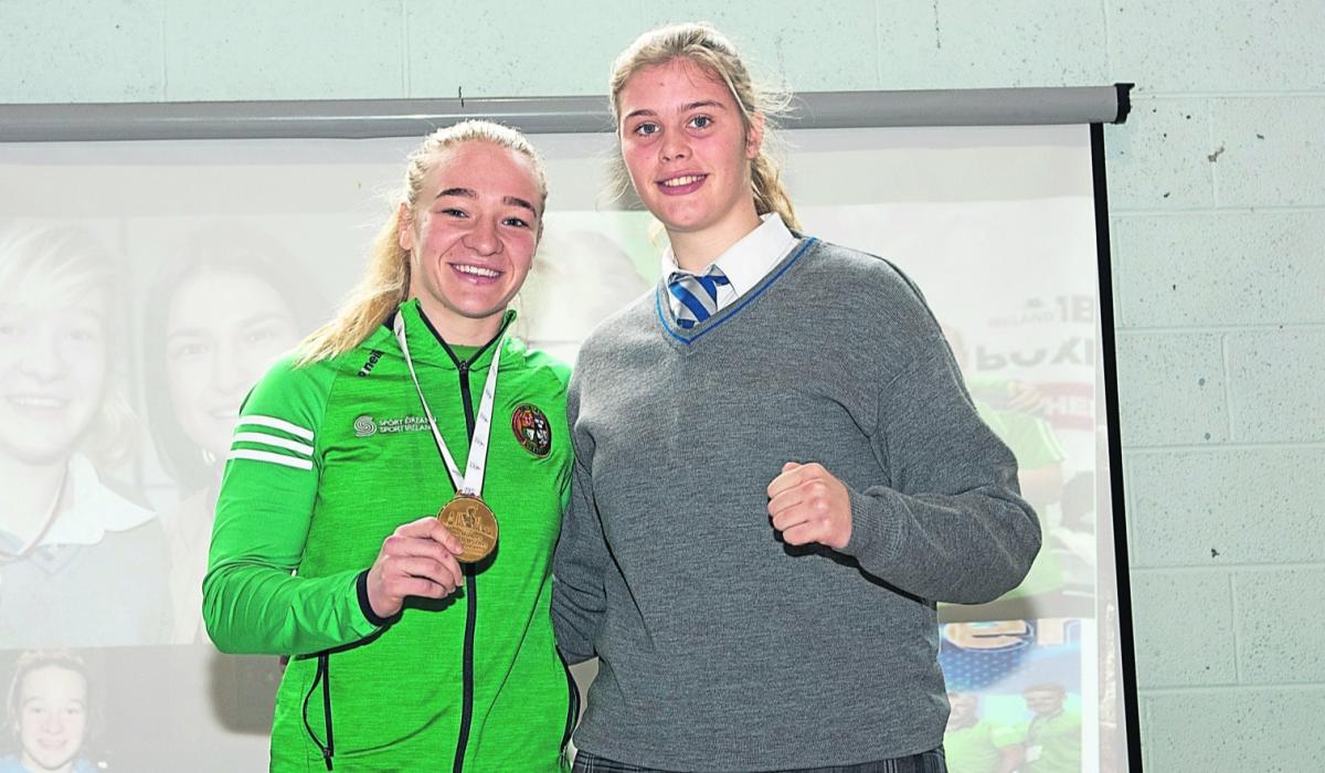 PHOTOS: Amy returns to Coláiste Rís in Dundalk following World ...