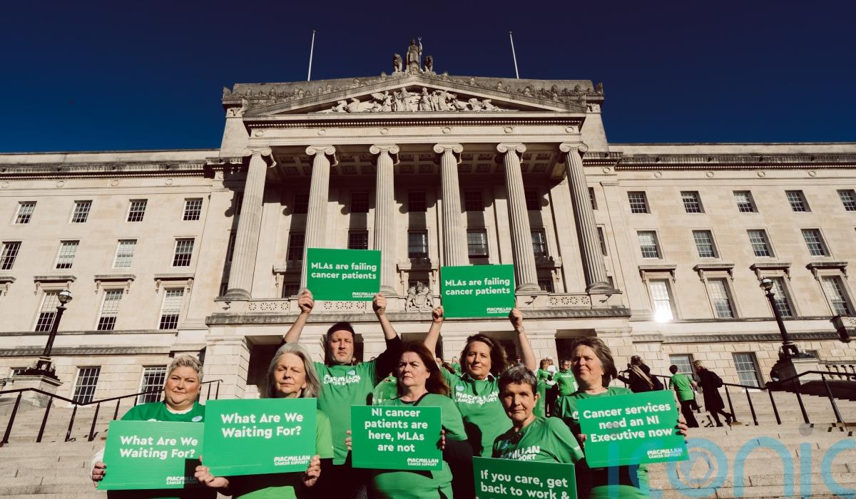 Cancer support staff and patients protest over Stormont collapse ...