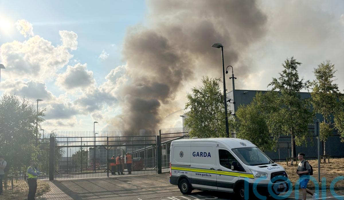 Partial building collapse during blaze at industrial estate in Dublin ...