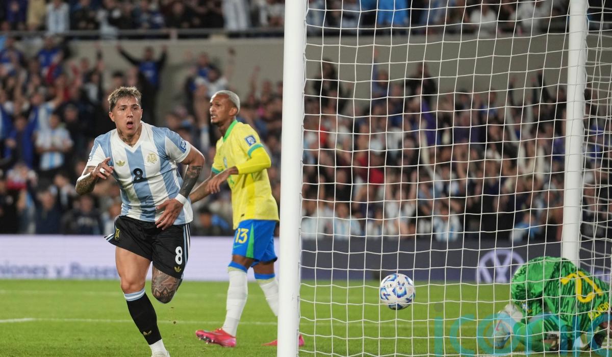 Argentina score twice in opening 12 minutes in 4-1 demolition of Brazil ...