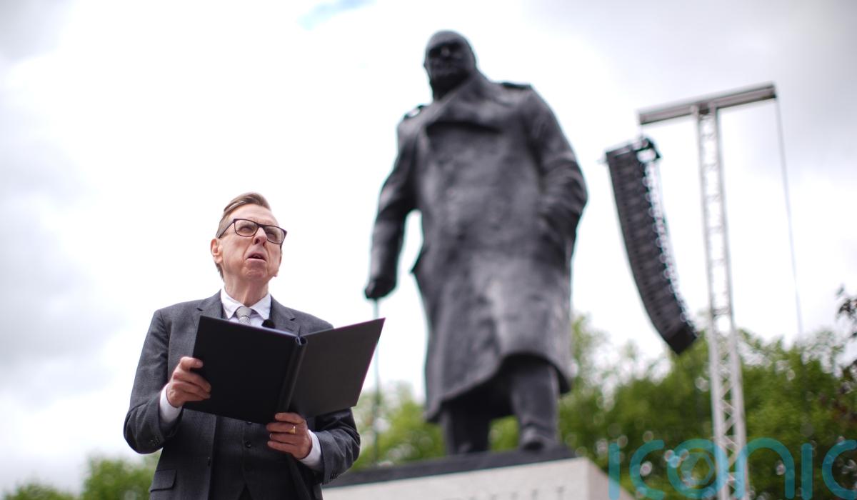 Timothy Spall begins VE Day celebrations with Winston Churchill speech ...
