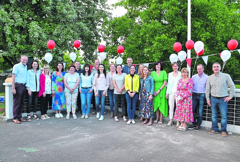 Offaly national school opens extended pitch and new commemorative wall ...
