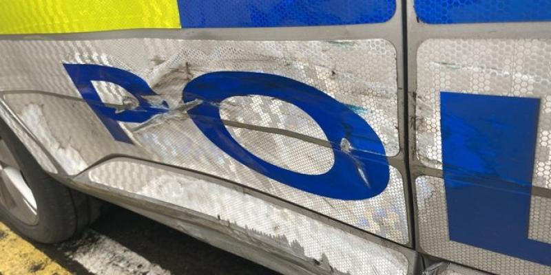 Car used to ram PSNI vehicle in Derry was bearing plates stolen in ...