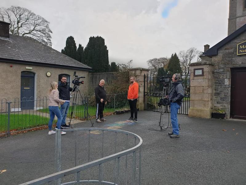 Filming in Manorhamilton for TV programme - Ireland Live