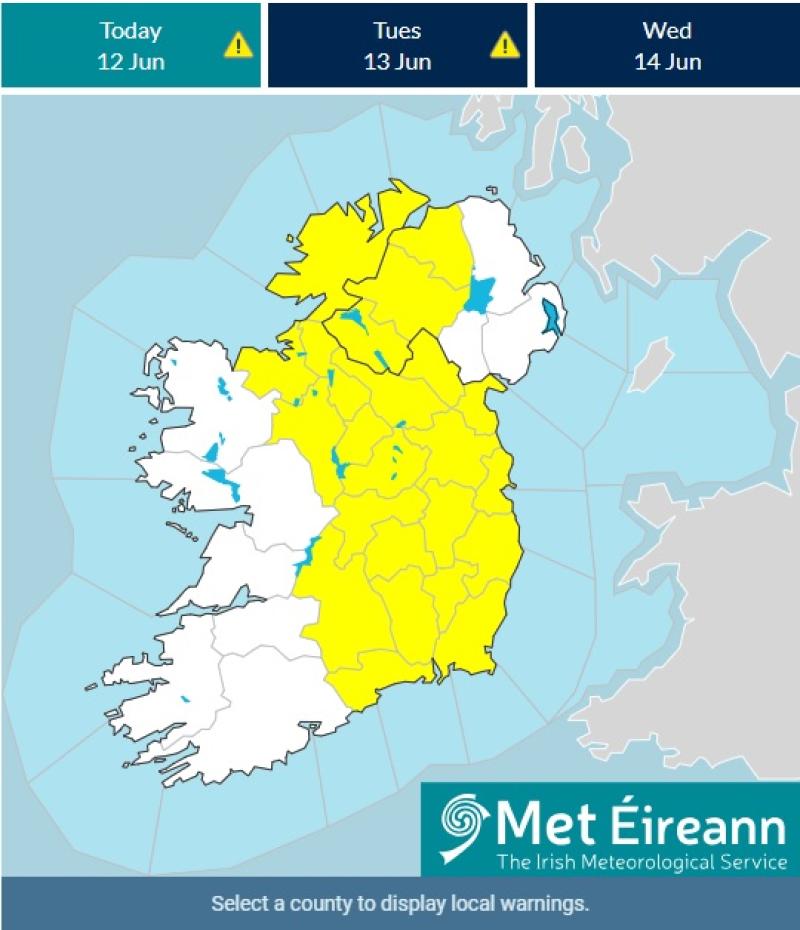 Breaking: Thunderstorms with possible flooding predicted for Laois ...