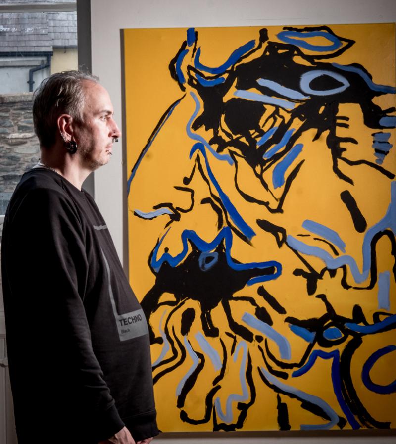 Artist Brian Farrell launching an exhibition of his work in Derry's ...