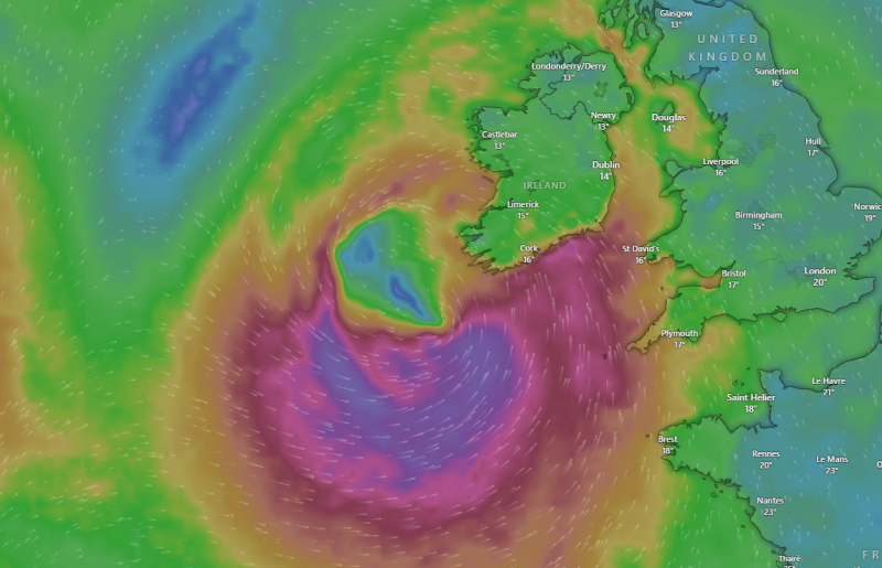 STORM TRACKER: Track Storm Agnes as it bears down on Ireland with ...
