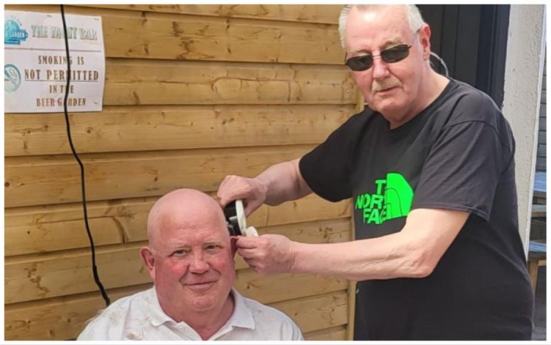 A close thing! Longford head shave in memory of Lanesboro publican Joe ...