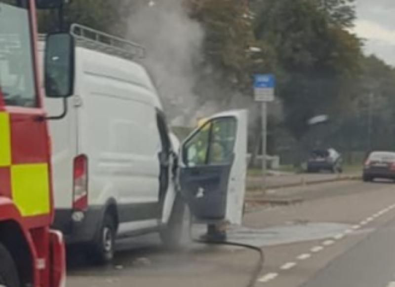 PHOTO: Firefighters rush to van fire - Ireland Live