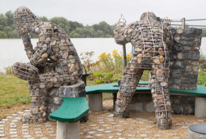 Offaly craftsman's incredible commemorative bench unveiled in Limerick ...